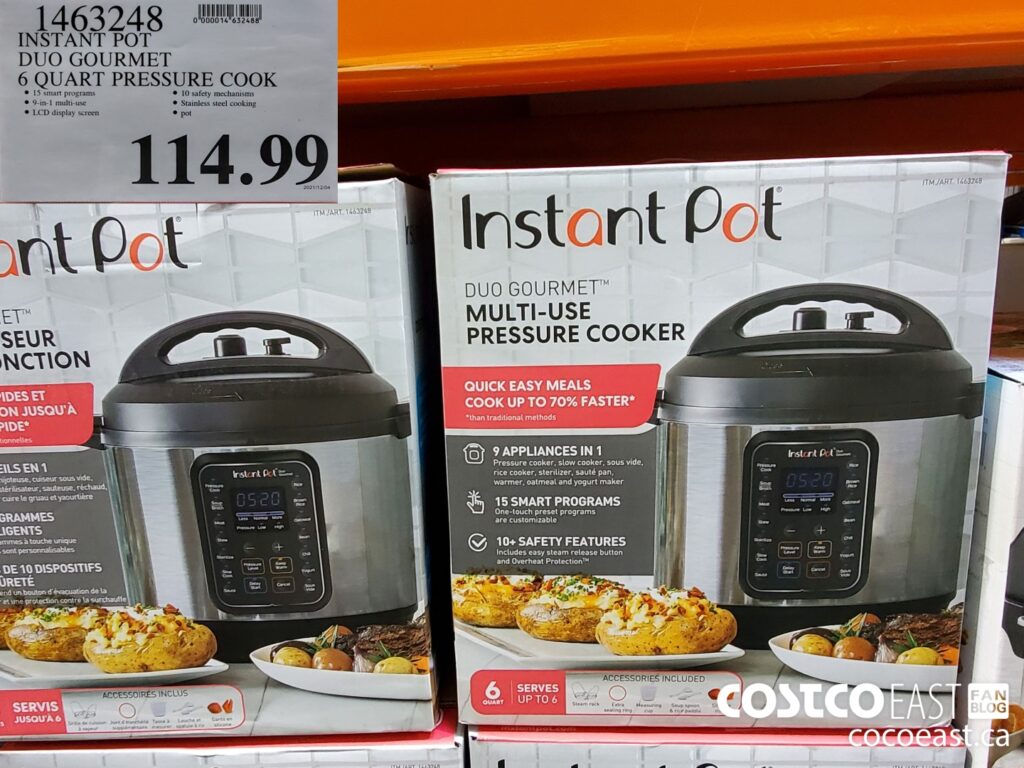 1463248 INSTANT POT DUO GOURMET 6 QUART PRESSURE COOK 114 99 - Costco ...