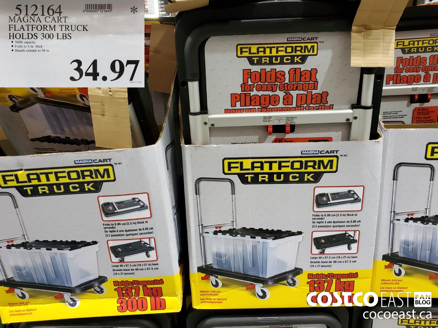512164 MAGNA CART FLATFORM TRUCK HOLDS 300 LBS 34 97 - Costco East Fan Blog
