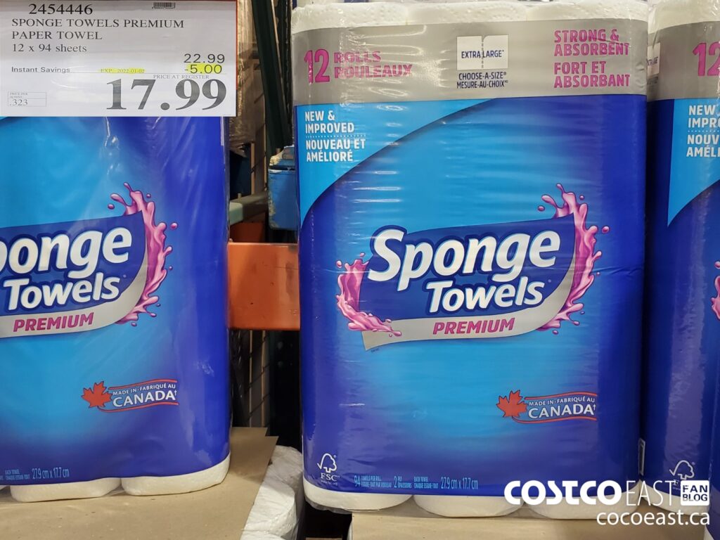2454446 SPONGE TOWELS PREMIUM PAPER TOWEL 12 x 94 sheets 5 00 INSTANT ...