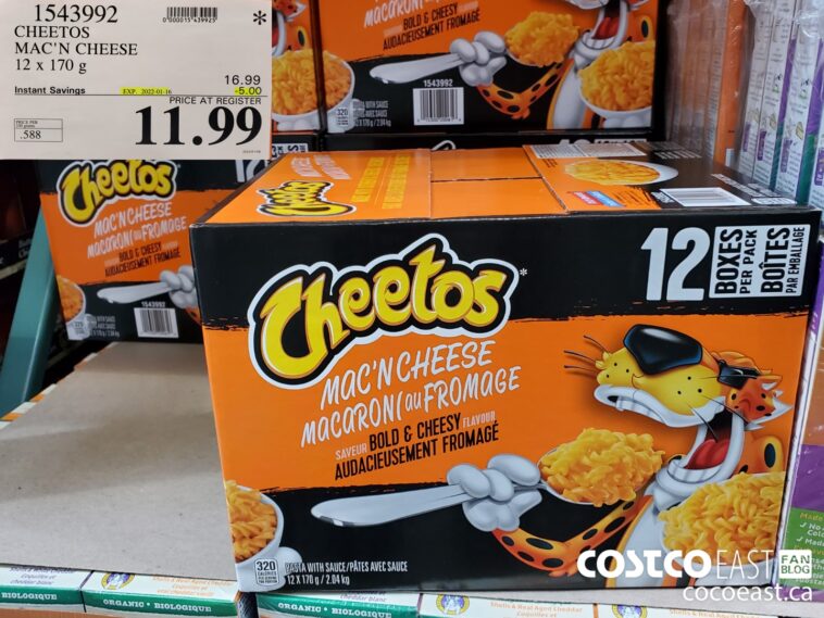 1543992 CHEETOS MAC N CHEESE 12 x 170 g 5 00 INSTANT SAVINGS EXPIRES ON ...