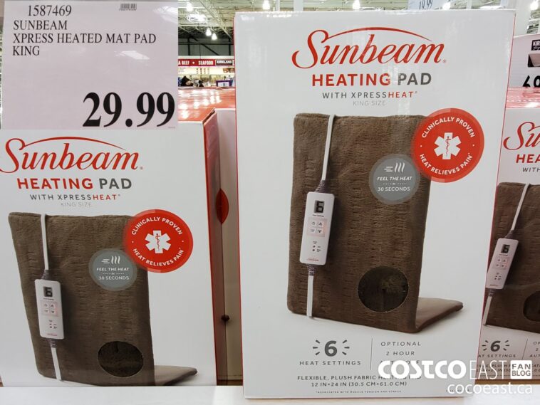1587469 SUNBEAM XPRESS HEATED MAT PAD KING 29 99 - Costco East Fan Blog