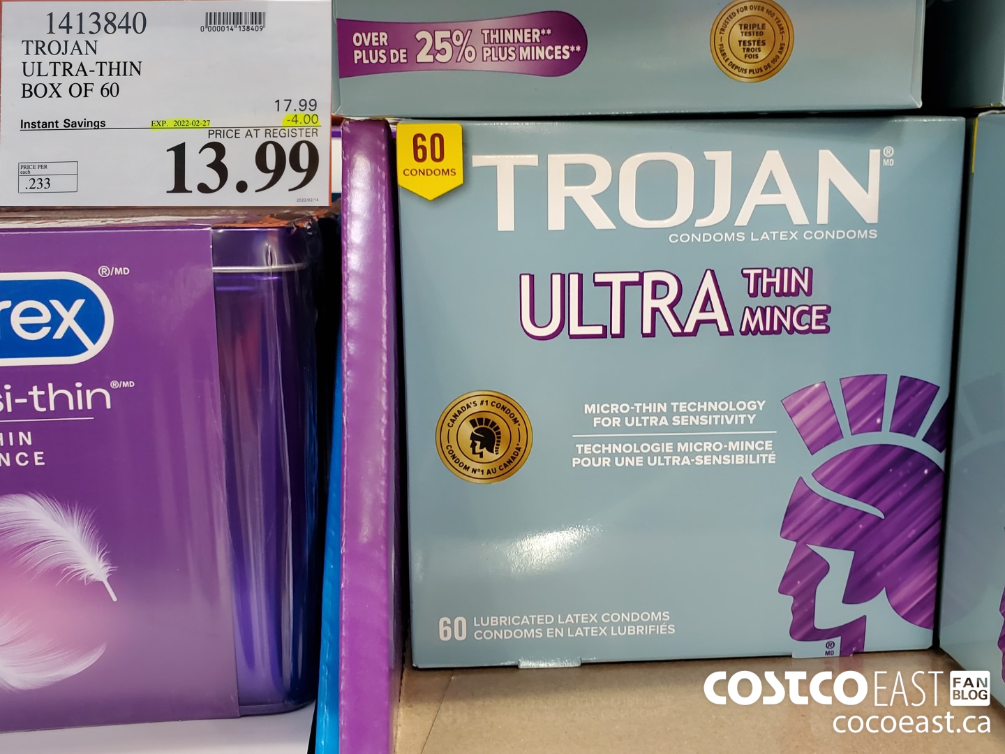 1413840 TROJAN ULTRA THIN BOX OF 60 4 00 INSTANT SAVINGS EXPIRES ON ...