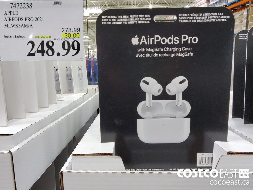 7472238 APPLE AIRPODS PRO 2021 MLWK3AM A 248 99 - Costco East Fan Blog