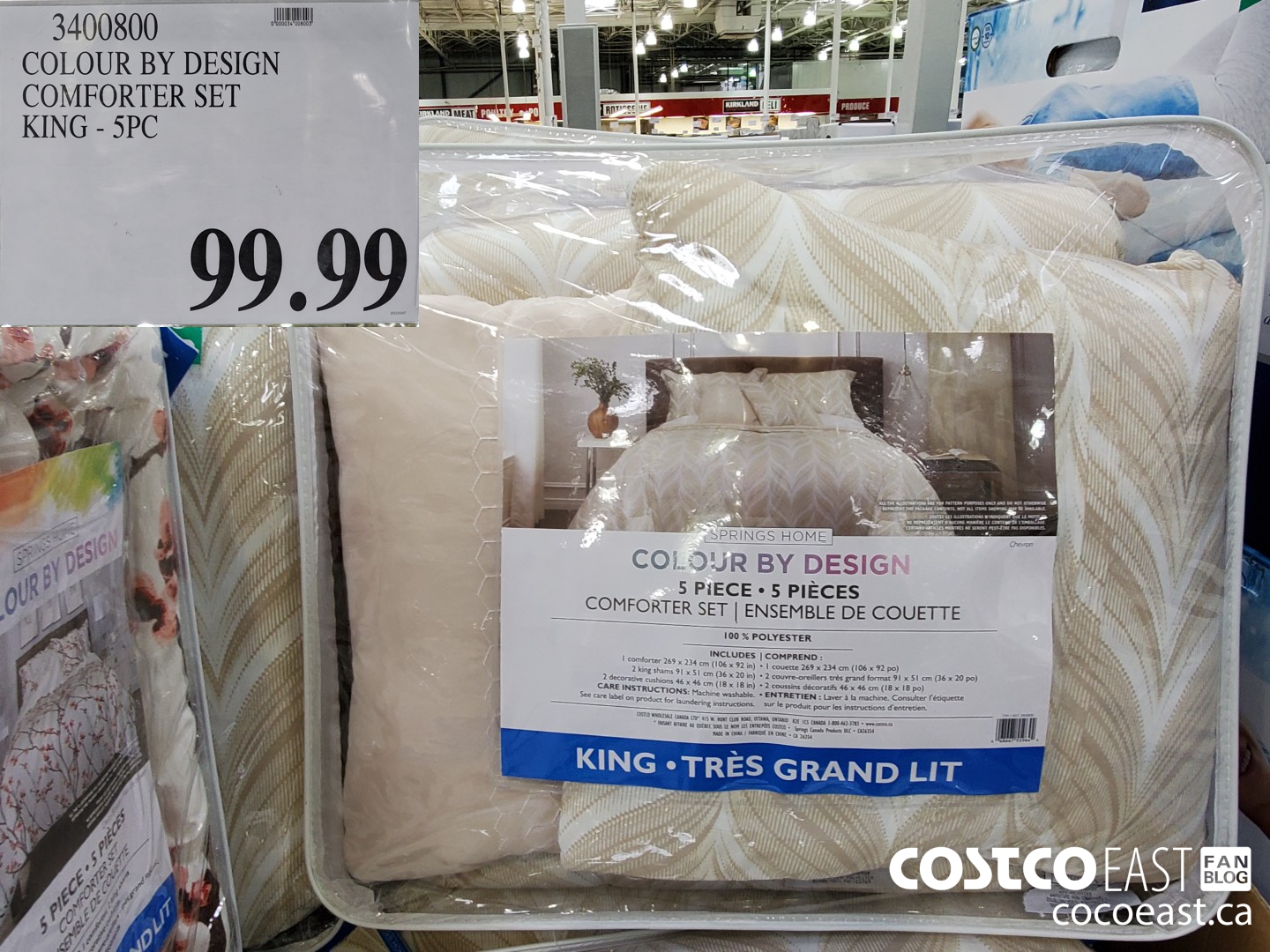3400800 COLOUR BY DESIGN COMFORTER SET KING 5PC 99 99 - Costco East Fan ...