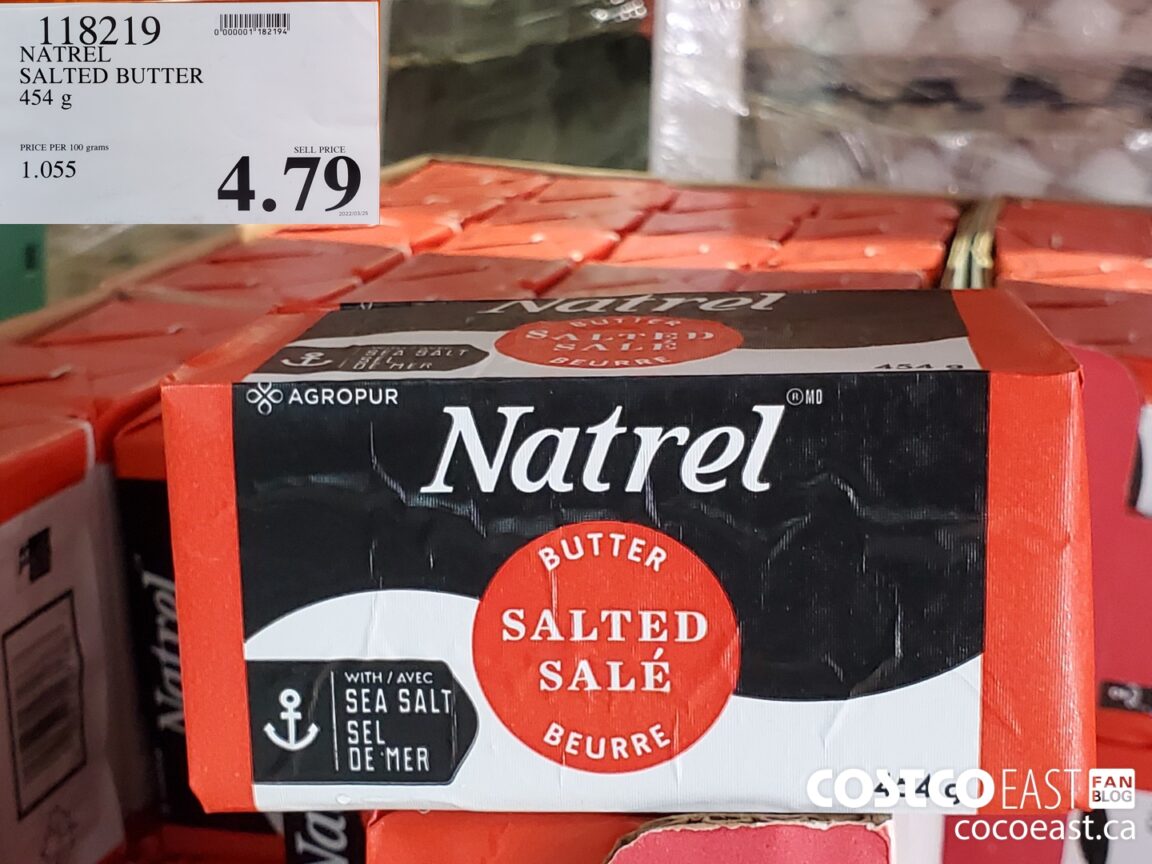 118219 NATREL SALTED BUTTER 454 G 4 79 - Costco East Fan Blog