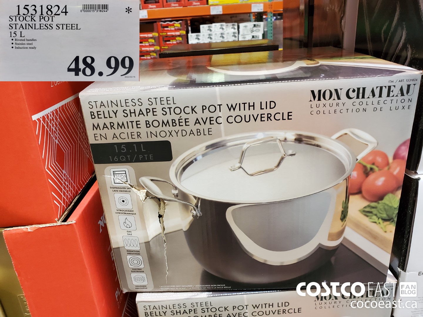 1531824 STOCK POT STAINLESS STEEL 48 99 Costco East Fan Blog