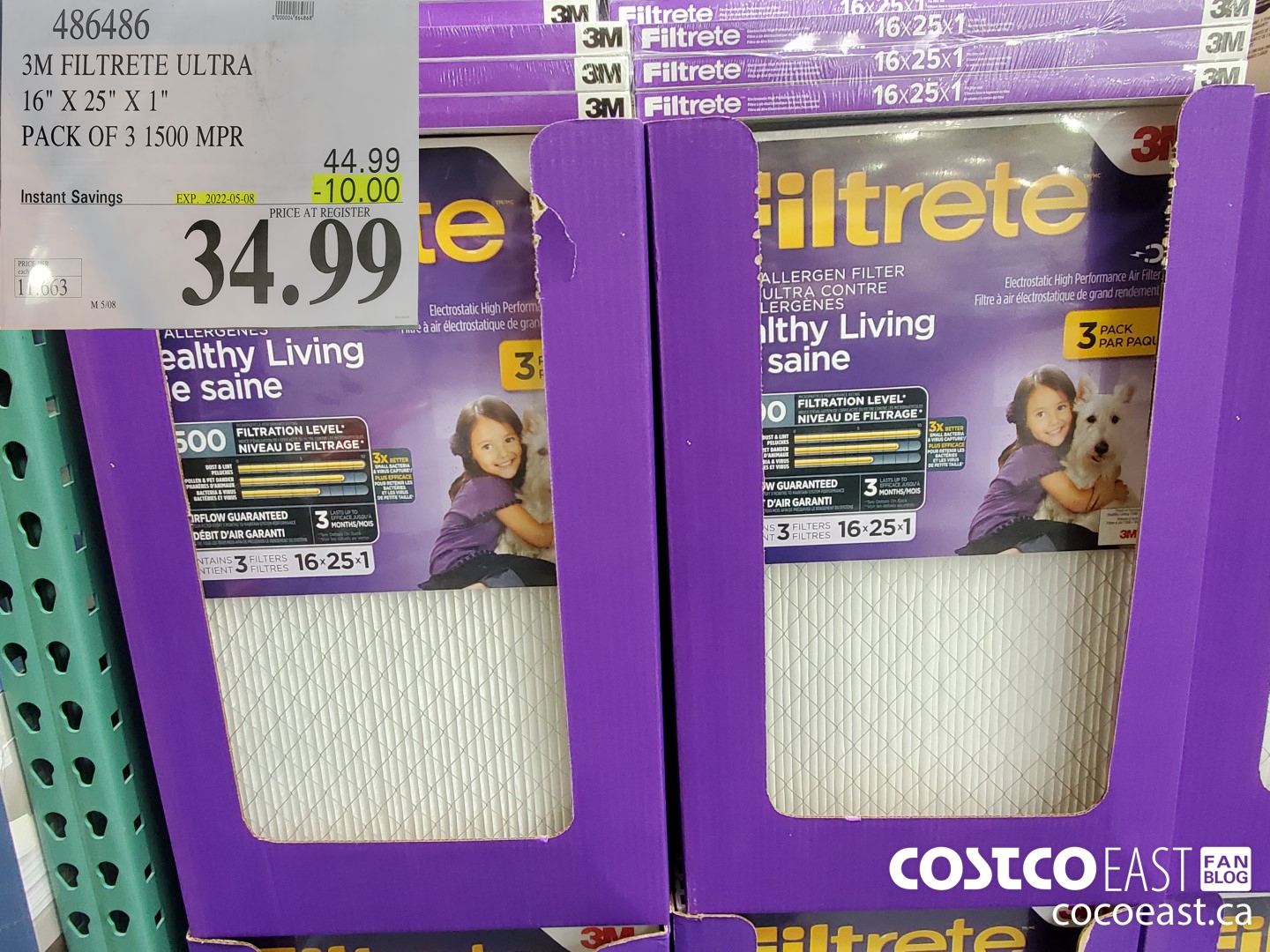 486486 3M FILTRETE ULTRA 16 X 25 X 1 PACK OF 3 1500 MPR 10 00 INSTANT ...