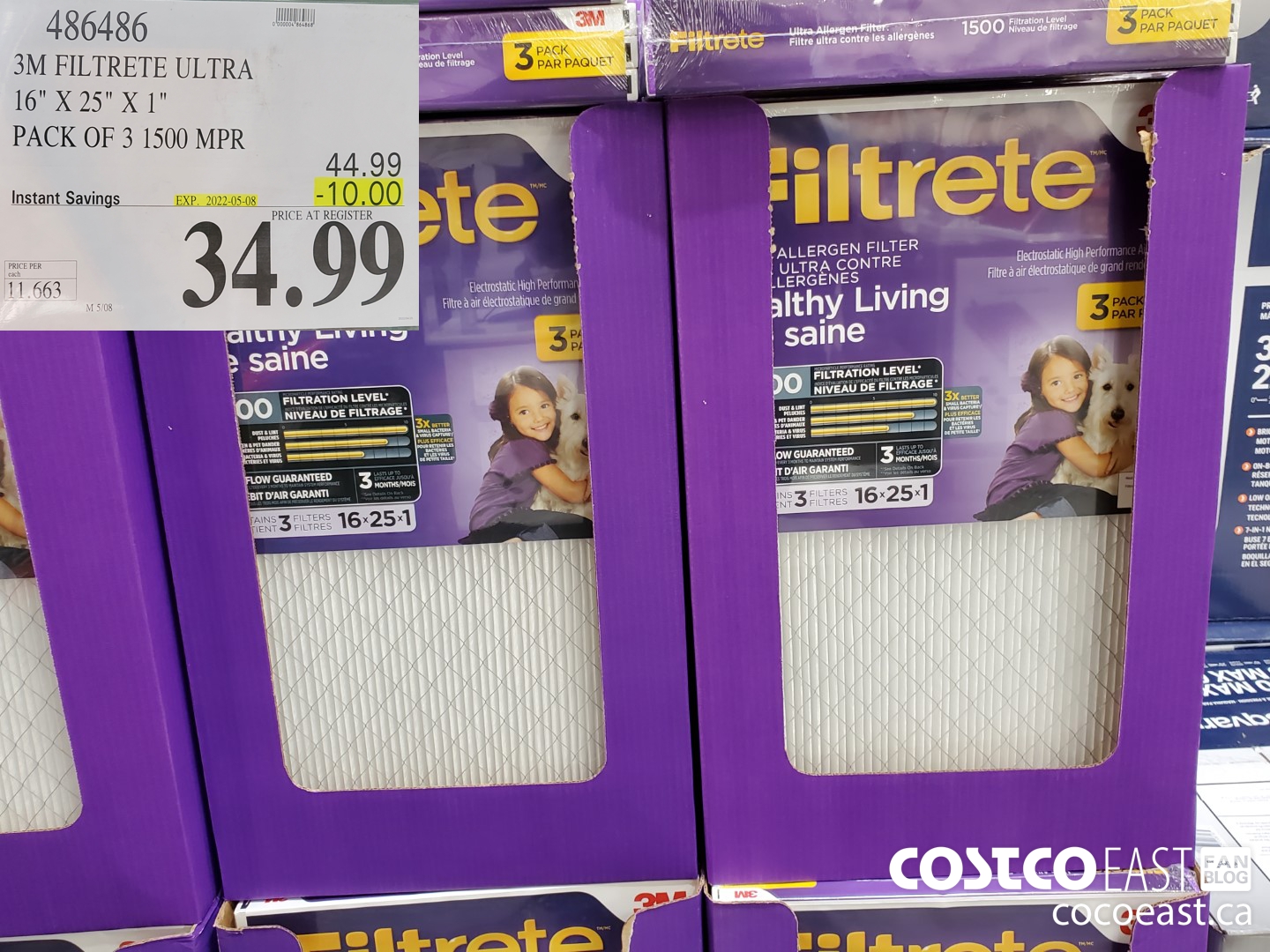 486486 3M FILTRETE ULTRA 16 X 25 X 1 PACK OF 3 1500 MPR 10 00 INSTANT ...