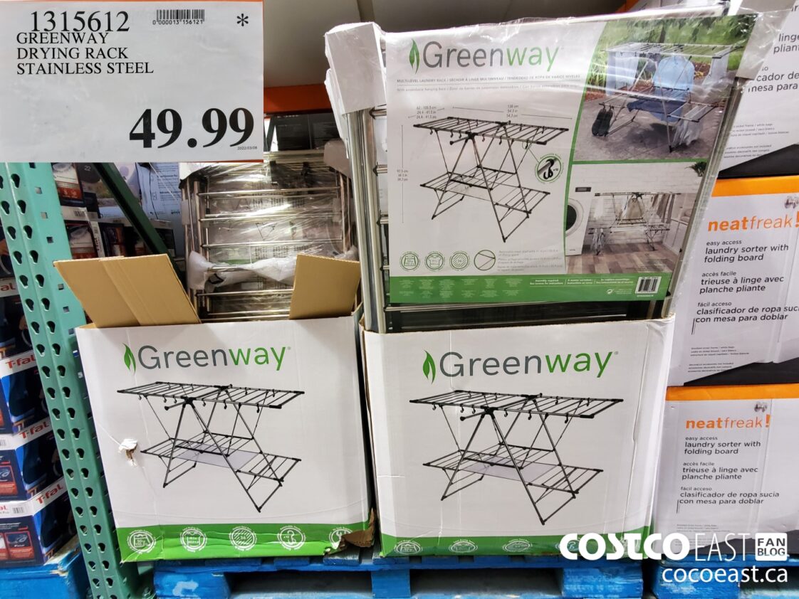 1315612 GREENWAY DRYING RACK STAINLESS STEEL 49 99 - Costco East Fan Blog