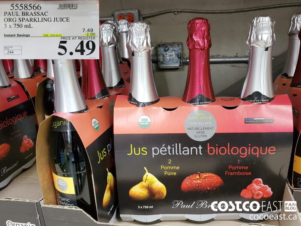 5558566 PAUL BRASSAC ORGANIC SPARKLING JUICE 3 X 750ML 2 00 INSTANT SAVINGS EXPIRES ON 2022 04 ...