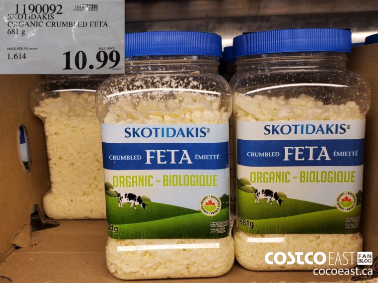 1190092 SKOTIDAKIS ORGANIC CRUMBLED FETA 681 G 10 99 - Costco East Fan Blog