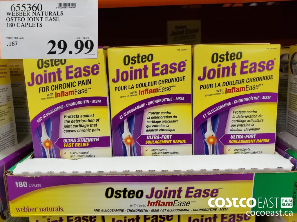 655360 WEBBER NATURALS OSTEO JOINT EASE 180 CAPLETS 29 99 - Costco East ...
