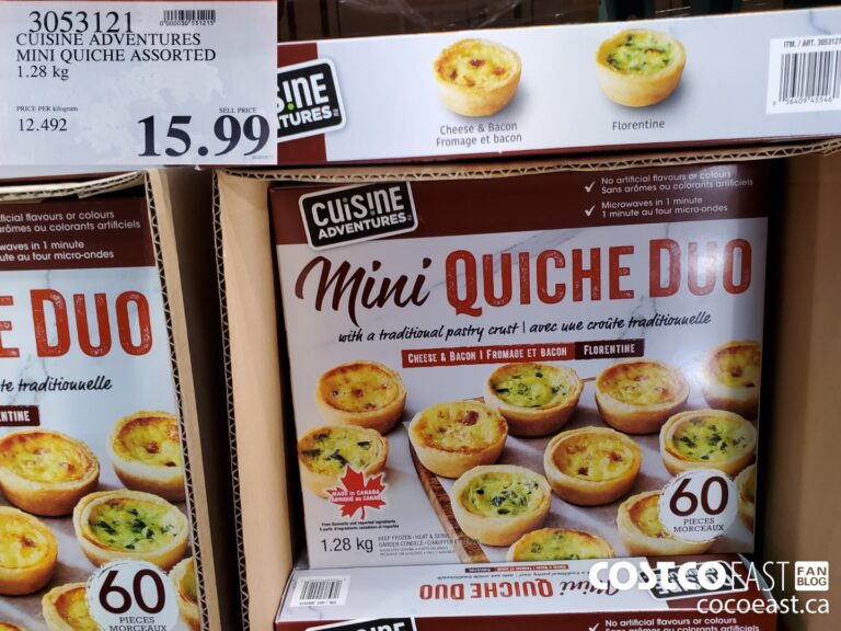 3053121 CUISINE ADVENTURES MINI QUICHE ASSORTED 1 28 kg 15 99 - Costco ...