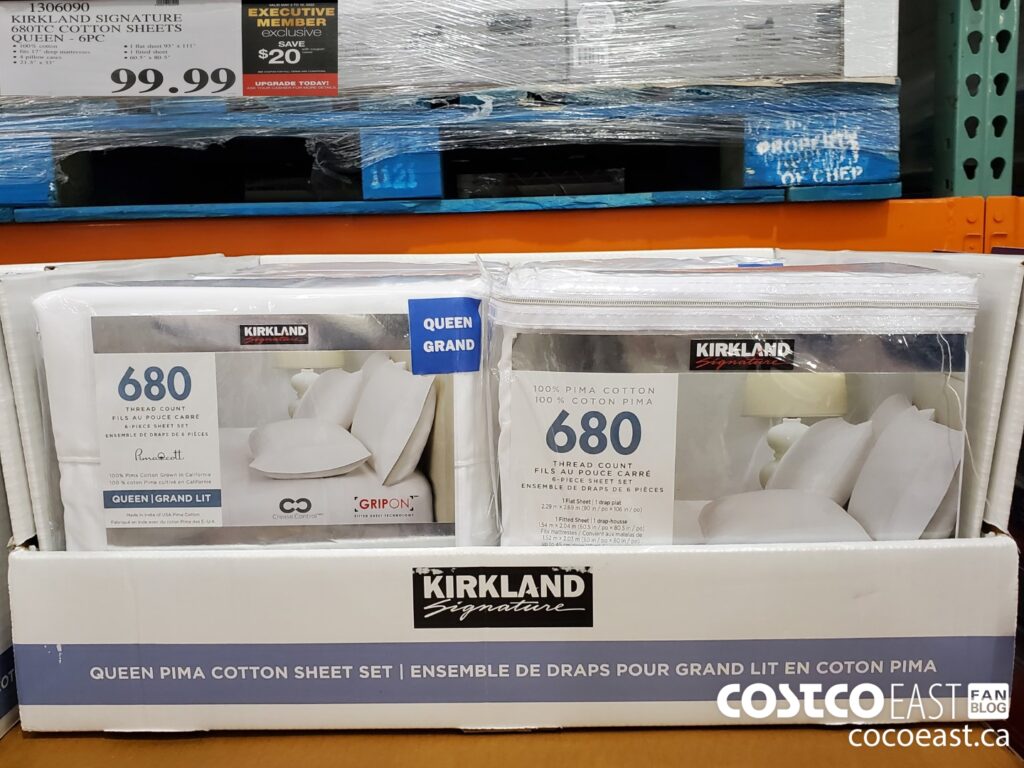 1306090 KIRKLAND SIGNATURE COTTON SHEETS QUEEN 680TC 6PC 20 00 INSTANT ...