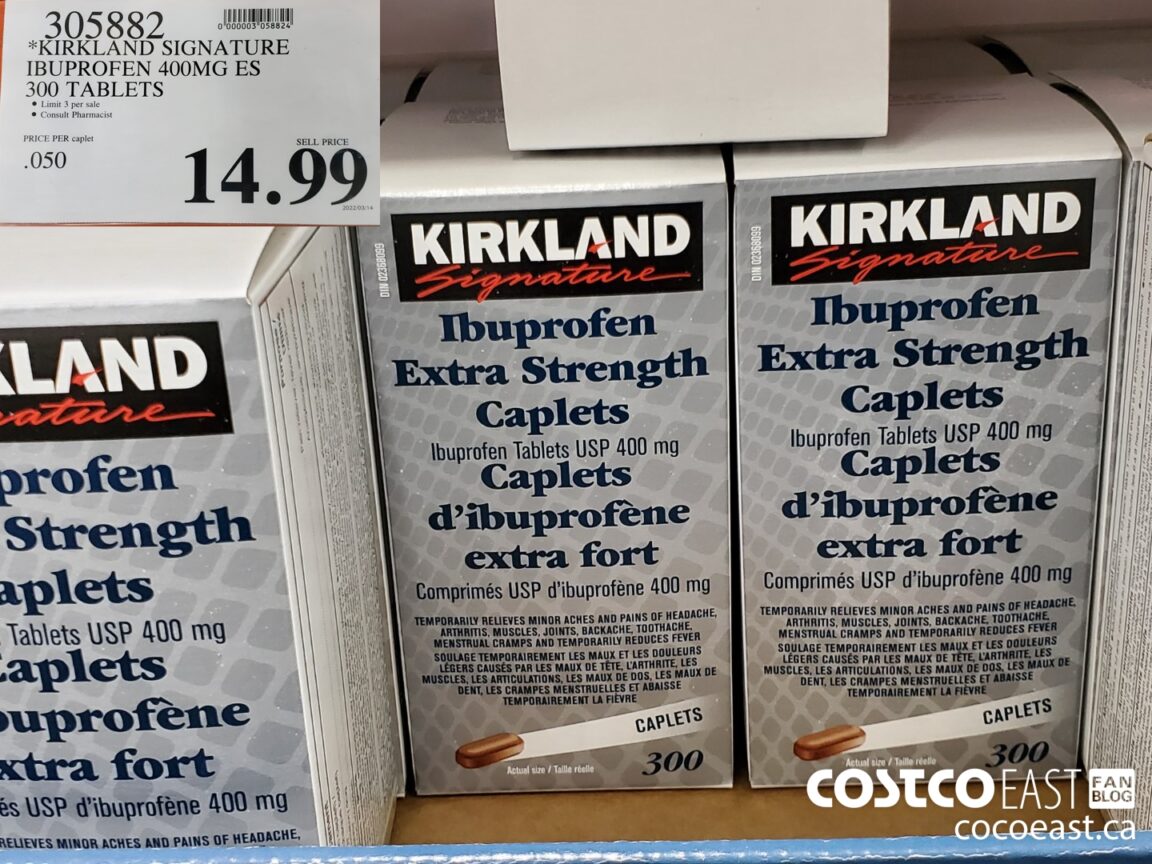 305882 KIRKLAND SIGNATURE IBUPROFEN 400MG TABLET EXTRA STRENGTH 300 s ...