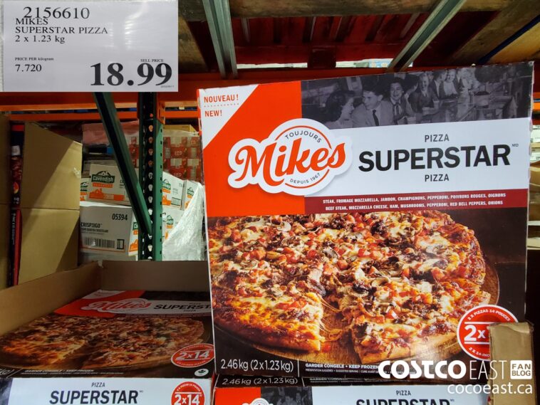 2156610 MIKES SUPERSTAR PIZZA 2 X 1 23 KG 18 99 - Costco East Fan Blog