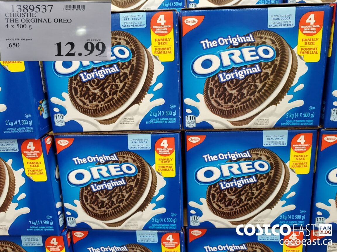 1389537 CHRISTIE THE ORIGINAL OREO 4 x 500 g 12 99 - Costco East Fan Blog