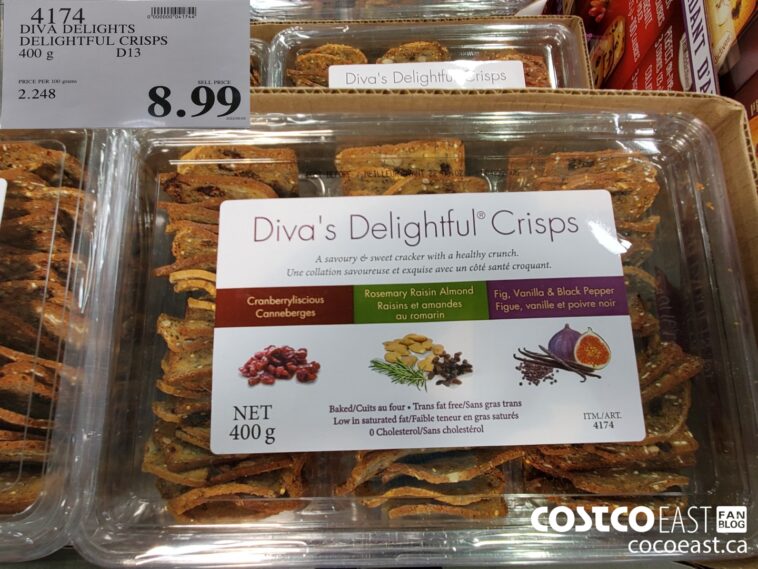 4174 DIVA DELIGHTS DELIGHTFUL CRISPS 400 g 8 99 - Costco East Fan Blog