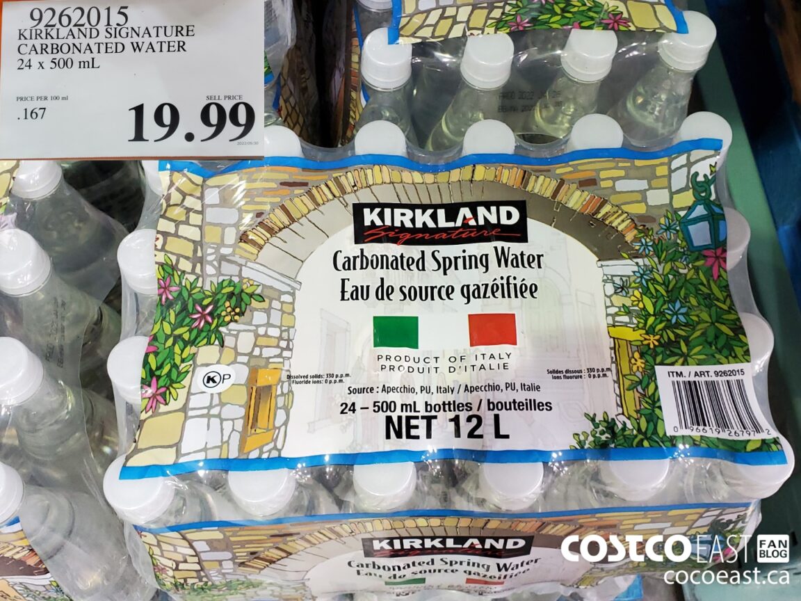 9262015 KIRKLAND SIGNATURE CARBONATED WATER 24 X 500 ML 19 99 - Costco ...