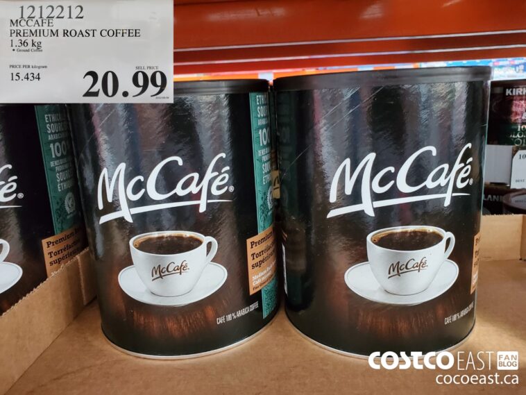 1212212 MCCAFE PREMIUM ROAST COFFEE 1 36 kg 20 99 - Costco East Fan Blog