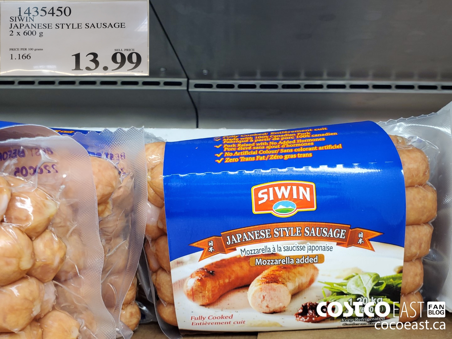 1435450 SIWIN JAPANESE STYLE SAUSAGE 2 x 600 G 13 99 - Costco East Fan Blog