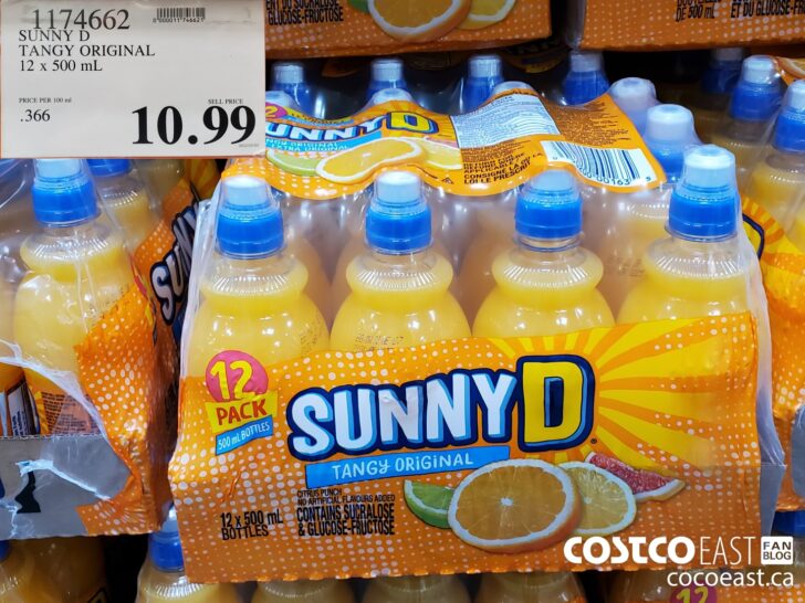 1174662 SUNNY D TANGY ORIGINAL 12 X 500 ML 10 99 - Costco East Fan Blog