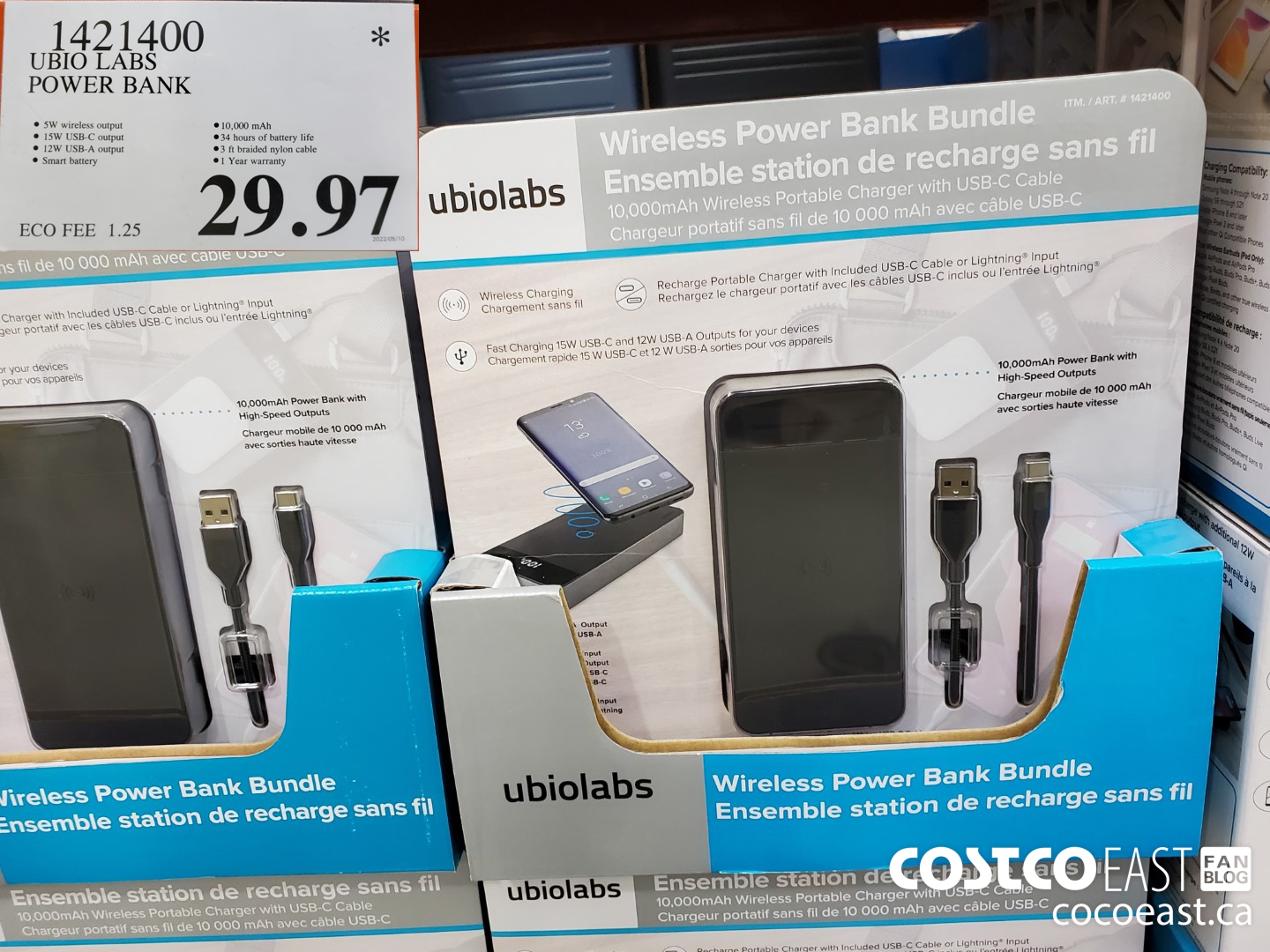 1421400 UBIO LABS POWER BANK PBB277C 29 97 - Costco East Fan Blog