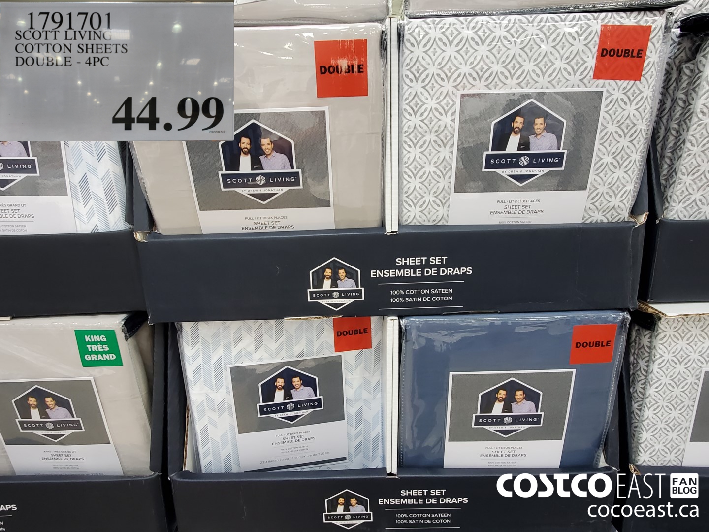 1791701 SCOTT LIVING COTTON SHEETS DOUBLE 4PC 44 99 - Costco East Fan Blog