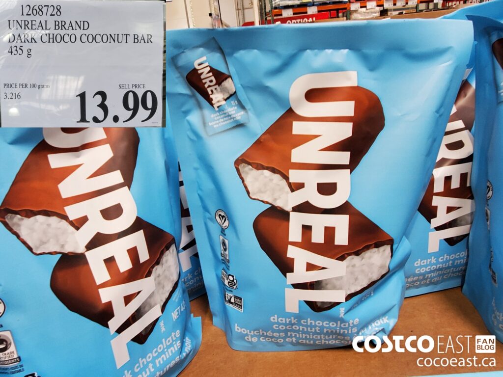 1268728 UNREAL BRAND DARK CHOCO COCONUT BAR 435g 13 99 - Costco East ...