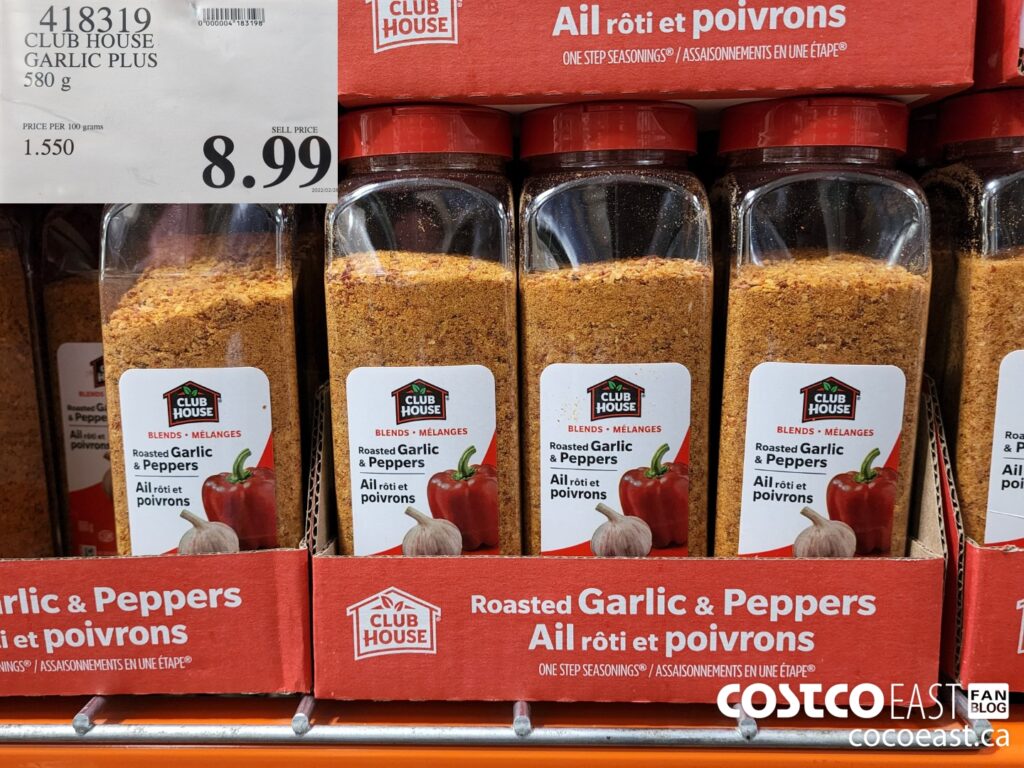 418319 CLUBHOUSE GARLIC PLUS 580 G 8 99 - Costco East Fan Blog