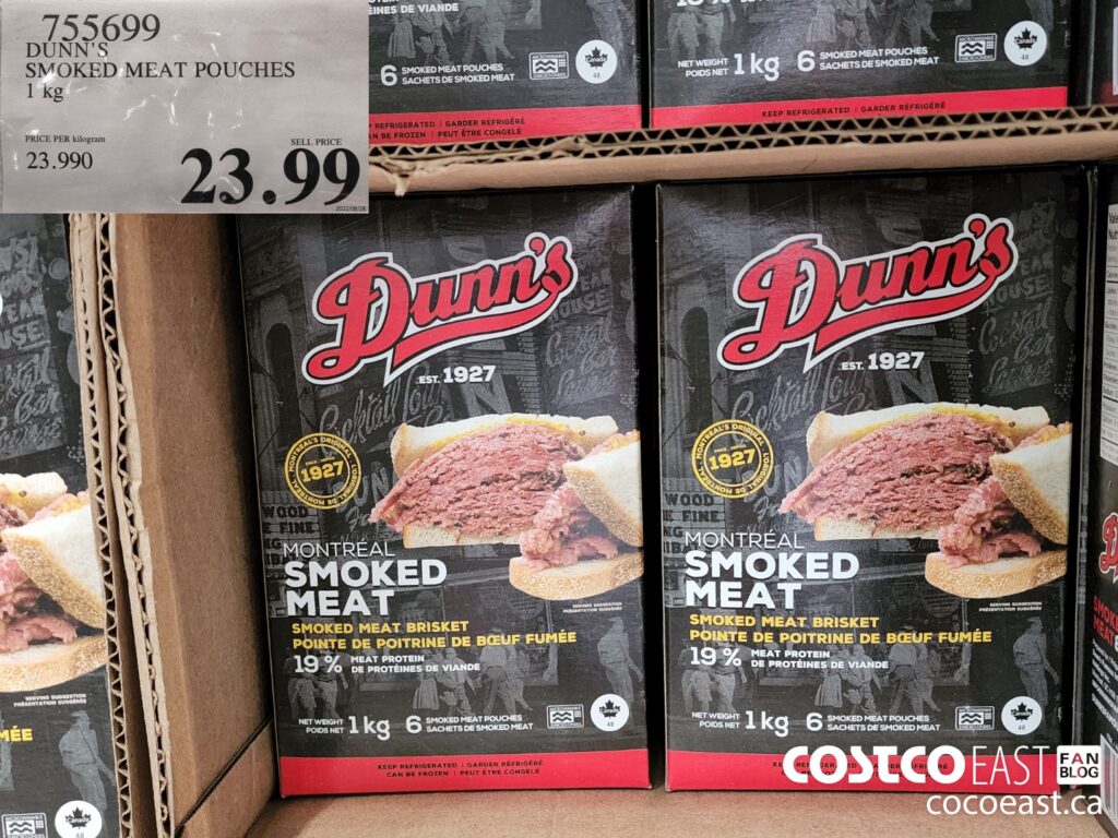 755699 DUNN S SMOKED MEAT POUCHES 1 kg 23 99 - Costco East Fan Blog