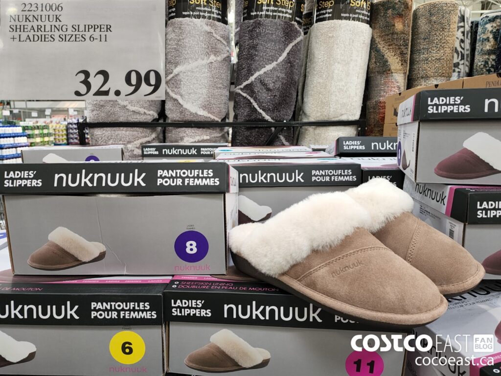 2231006 NUKNUUK SHEARLING SLIPPER LADIES SIZES 6 11 32 99 - Costco East ...