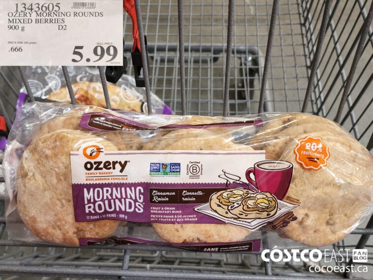 1343605 OZERY MORNING ROUNDS MIXED BERRIES 900 g 5 99 - Costco East Fan ...