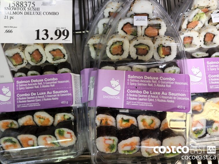 1588375 SNOWFOX SUSHI SALMON DELUXE COMBO 21 PC 13 99 - Costco East Fan ...