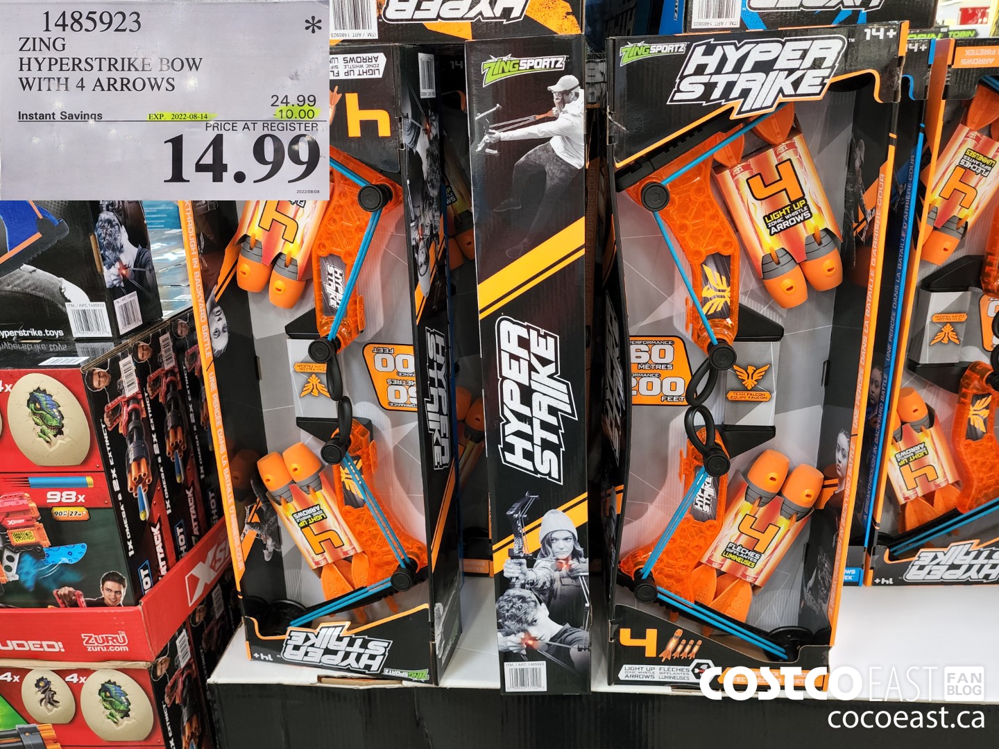 1485923 ZING HYPERSTRIKE BOW WITH 4 ARROWS 10 00 INSTANT SAVINGS ...