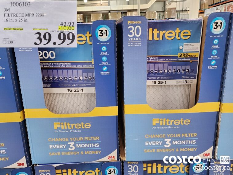 1006103 3M FILTRETE MPR 2200 16 IN X 25 IN 10 00 INSTANT SAVINGS ...