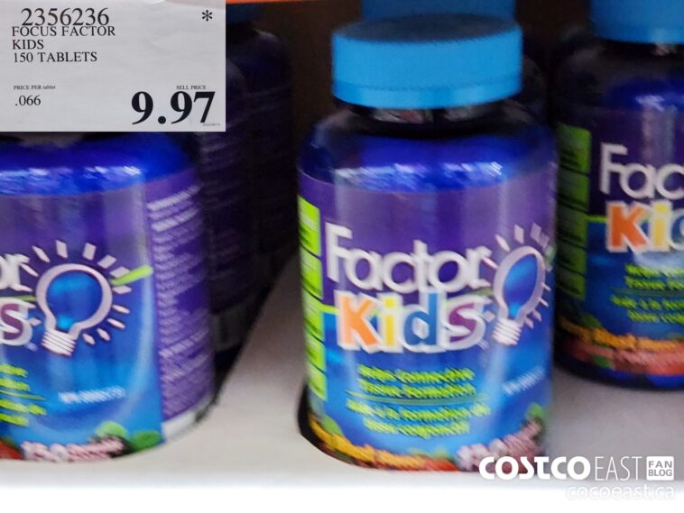2356236 FOCUS FACTOR KIDS 150 TABLETS 9 97 - Costco East Fan Blog
