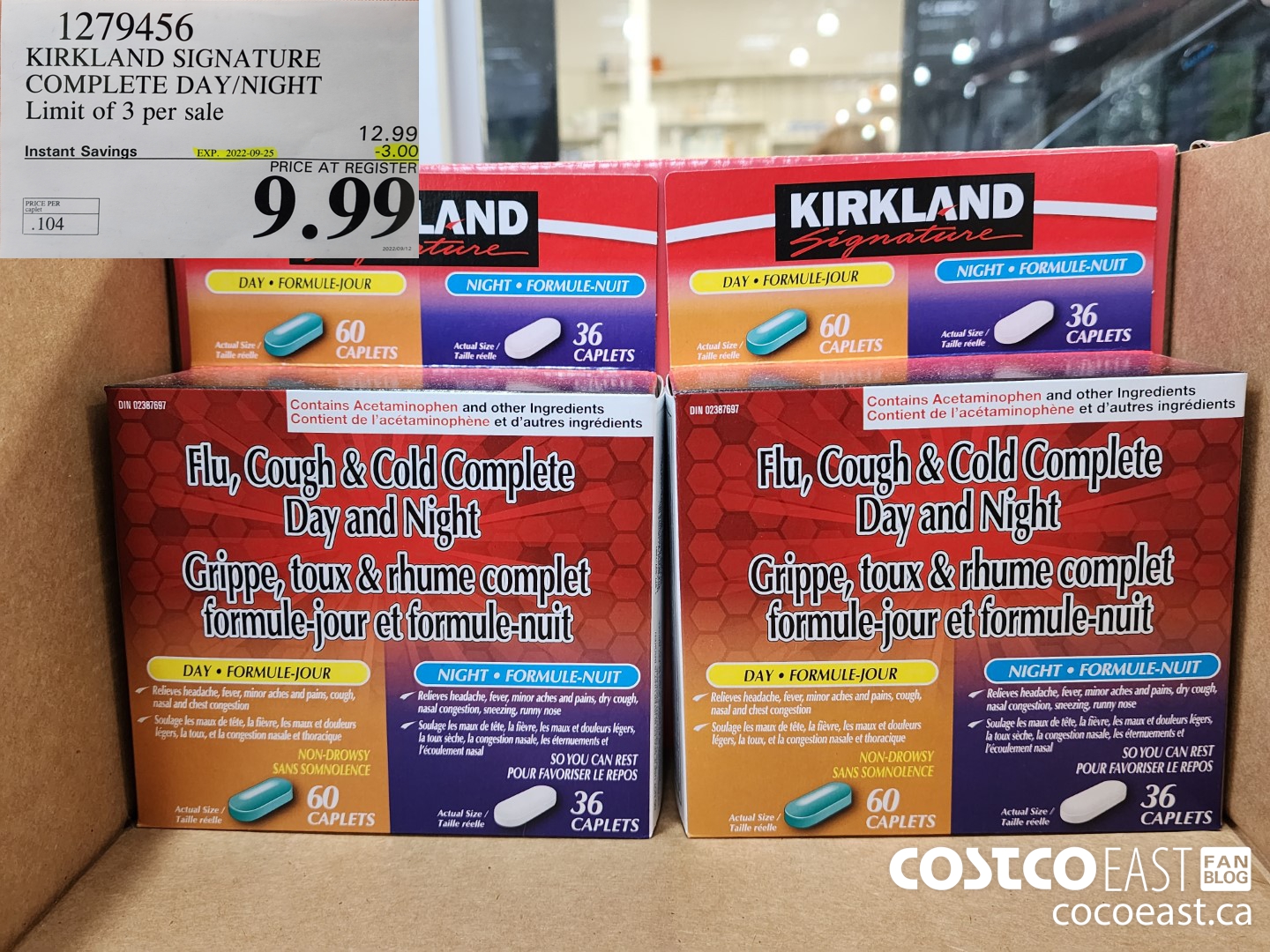 1279456 KIRKLAND SIGNATURE COMPLETE DAY NIGHT LIMIT OF 3 PER SALE 3 00 INSTANT SAVINGS EXPIRES ...