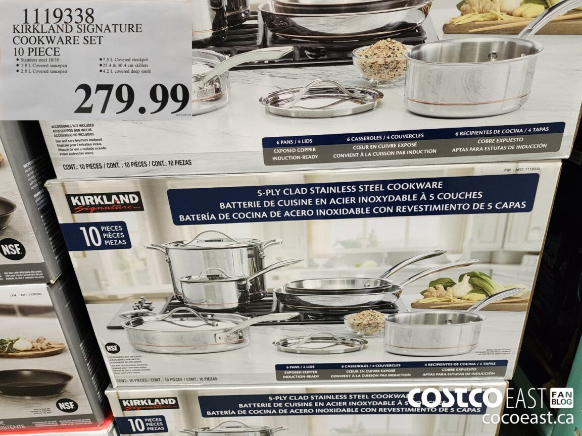 1119338 KIRKLAND SIGNATURE COOKWARE SET 10 PIECE 279 99 - Costco East ...