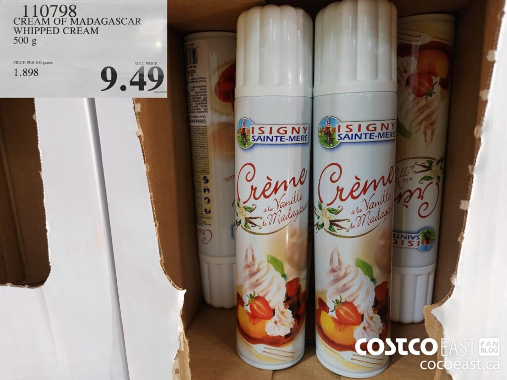 110798 CREAM OF MADAGASCAR WHIPPED CREAM 9 49 - Costco East Fan Blog