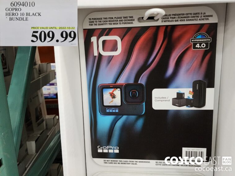 6094010 GOPRO HERO 10 BLACK BUNDLE 509 99 - Costco East Fan Blog