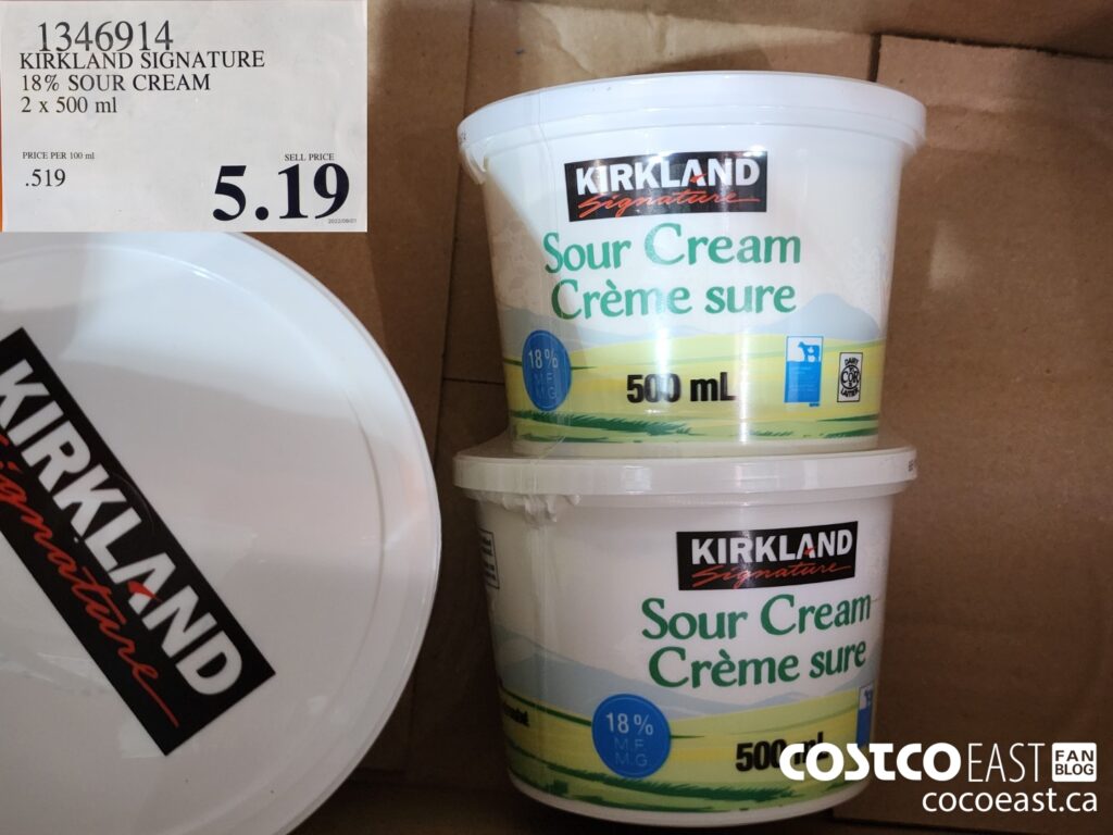 1346914 KIRKLAND SIGNATURE 18 SOUR CREAM 2 x 500 ml 5 19 - Costco East ...