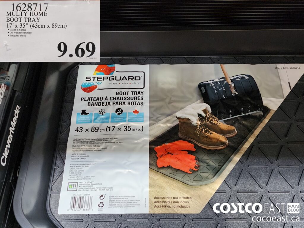 1628717 MULTY HOME BOOT TRAY 17 x 35 43cm x 89cm 9 69 - Costco East Fan ...