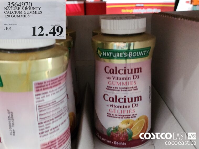 3564970 NATURE S BOUNTY CALCIUM GUMMIES 120 GUMMIES 12 49 - Costco East ...