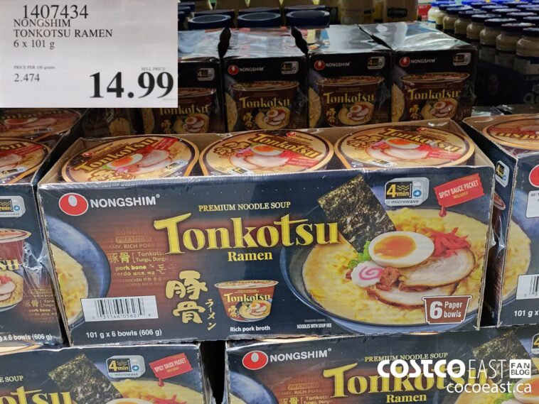 1407434 NONGSHIM TONKOTSU RAMEN 6 x 101 g 14 99 - Costco East Fan Blog