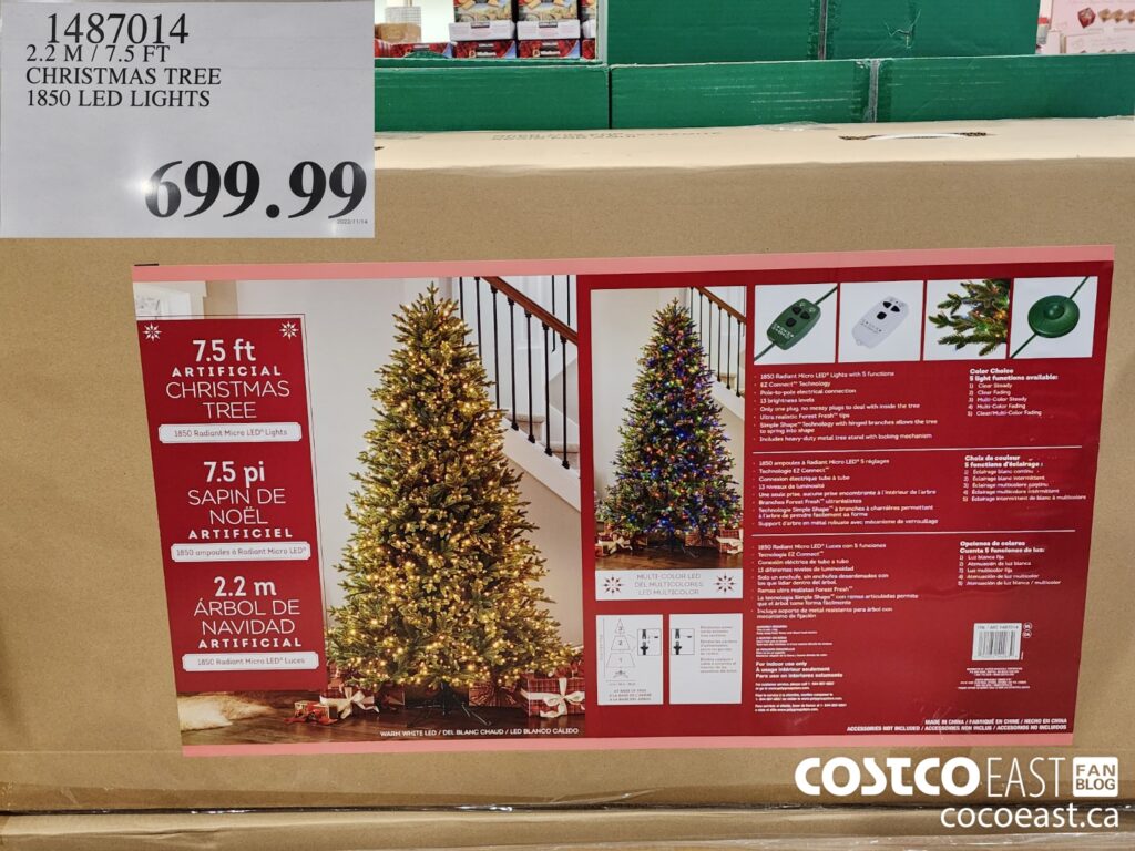 1487014 2 2M 7 5 FT CHRISTMAS TREE 1850 LED LIGHTS 699 99 - Costco East ...