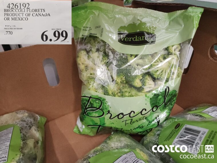 426192 BROCCOLI FLORETS PRODUCT OF CANADA OR MEXICO 6 99 - Costco East ...