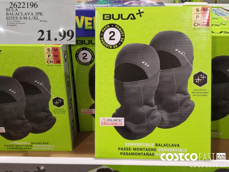2622196 BULA BALACLAVA 2PK SIZES S M L XL 21 99 - Costco East Fan Blog
