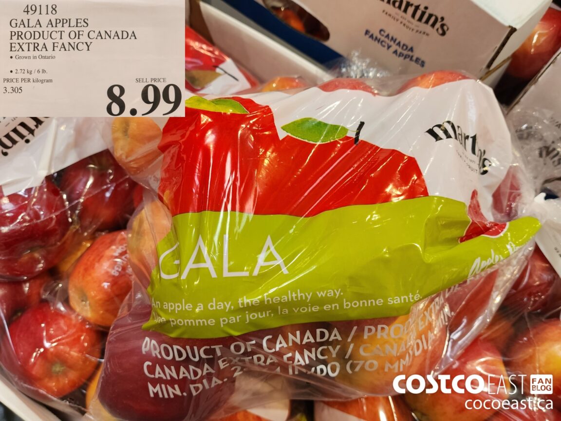 49118 GALA APPLES PRODUCT OF CANADA EXTRA FANCY 8 99 - Costco East Fan Blog