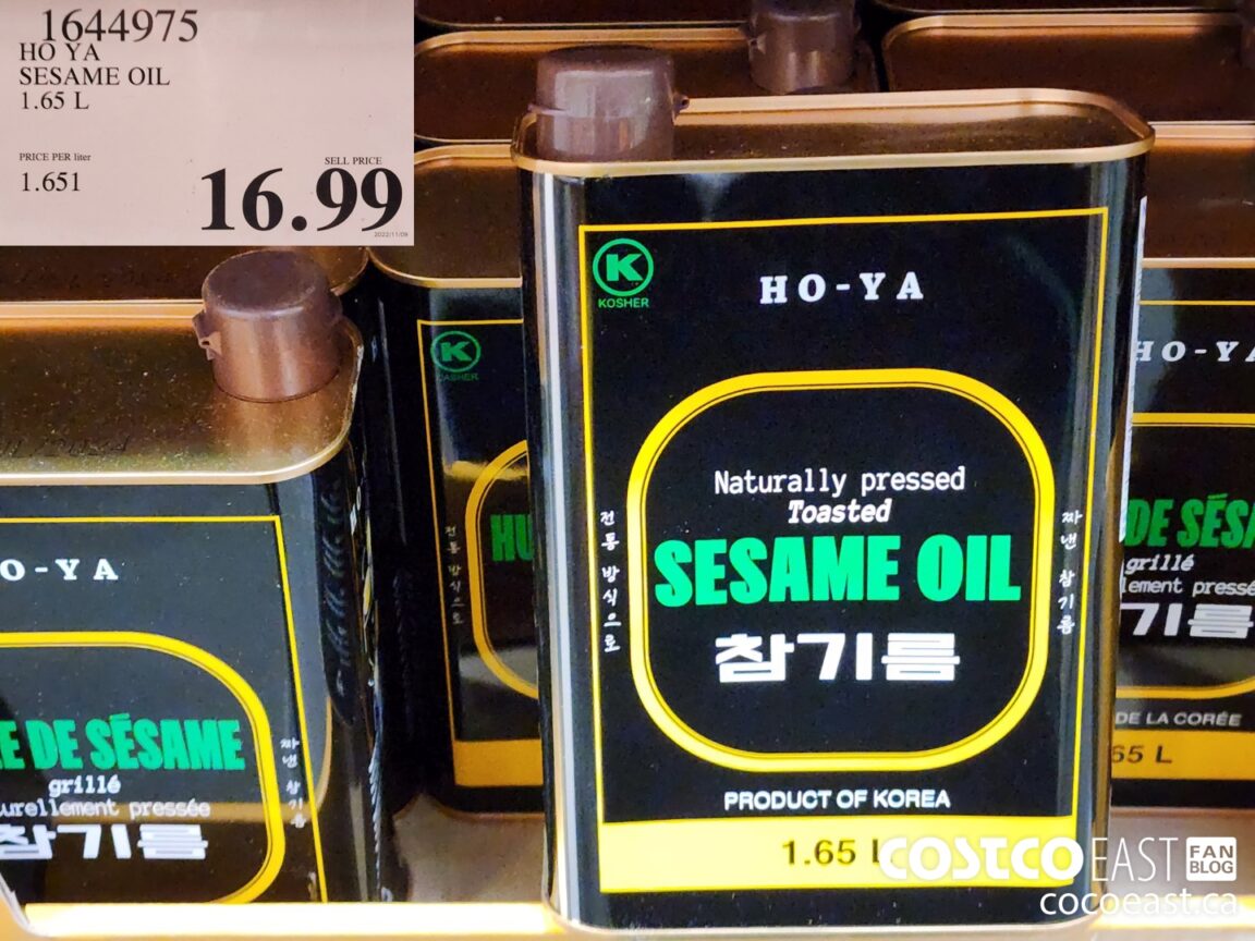 1644975 HO YA SESAME OIL 1 65 L 16 99 - Costco East Fan Blog